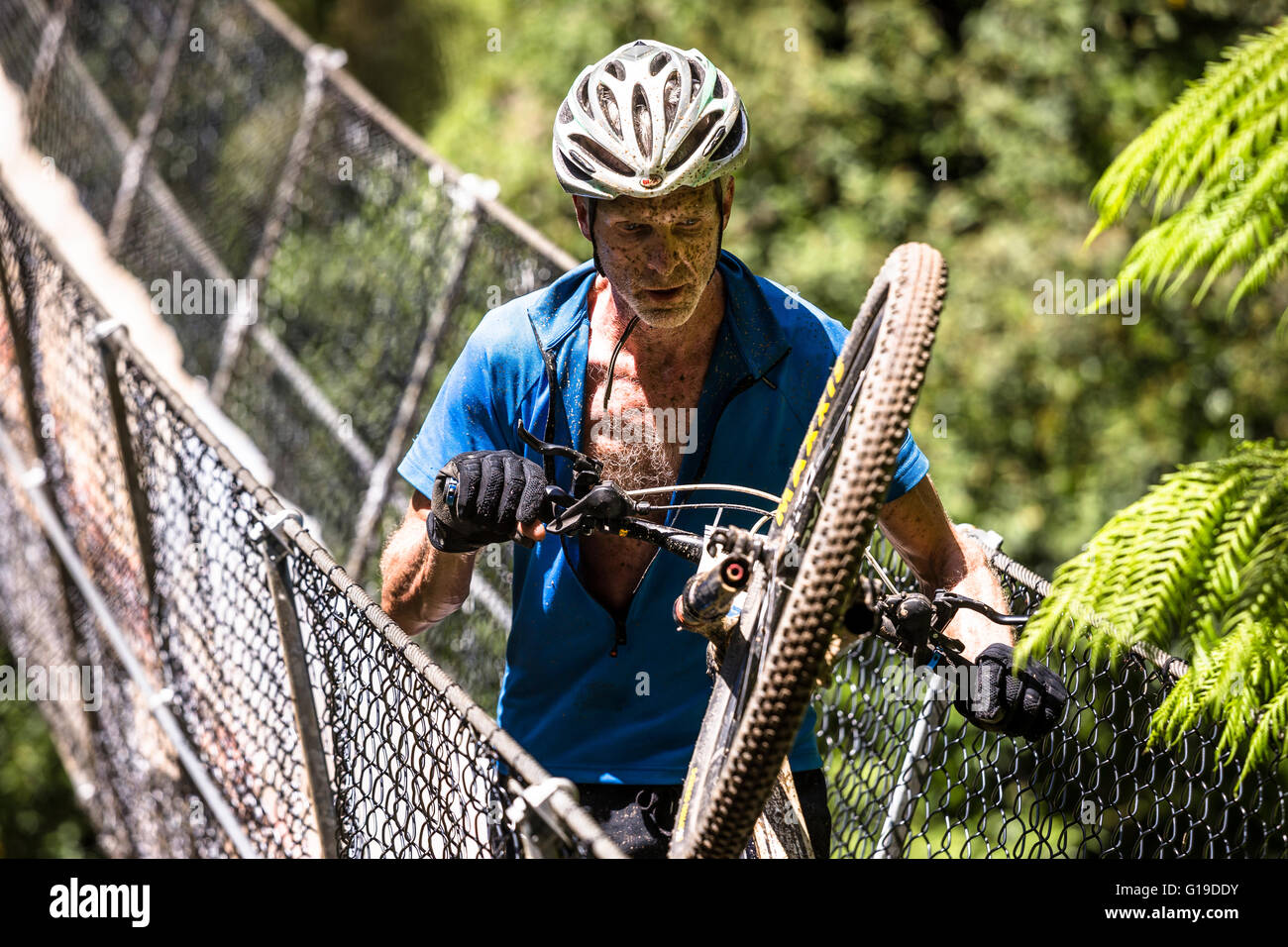 Mountain bikers racing in Tasmania's Wildside MTB event Stock Photo - Alamy