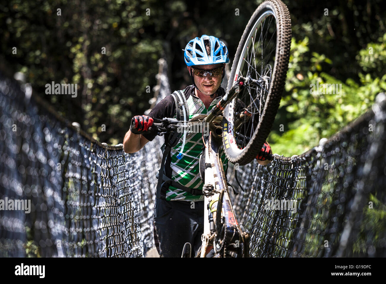 Mountain bikers racing in Tasmania's Wildside MTB event Stock Photo - Alamy