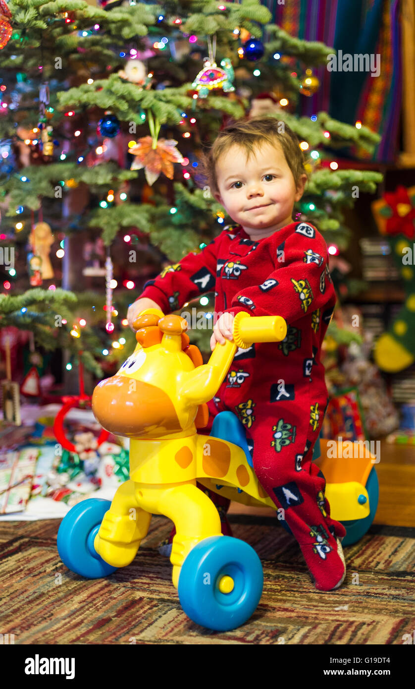 Toddler sitting on tricycle hi-res stock photography and images - Alamy