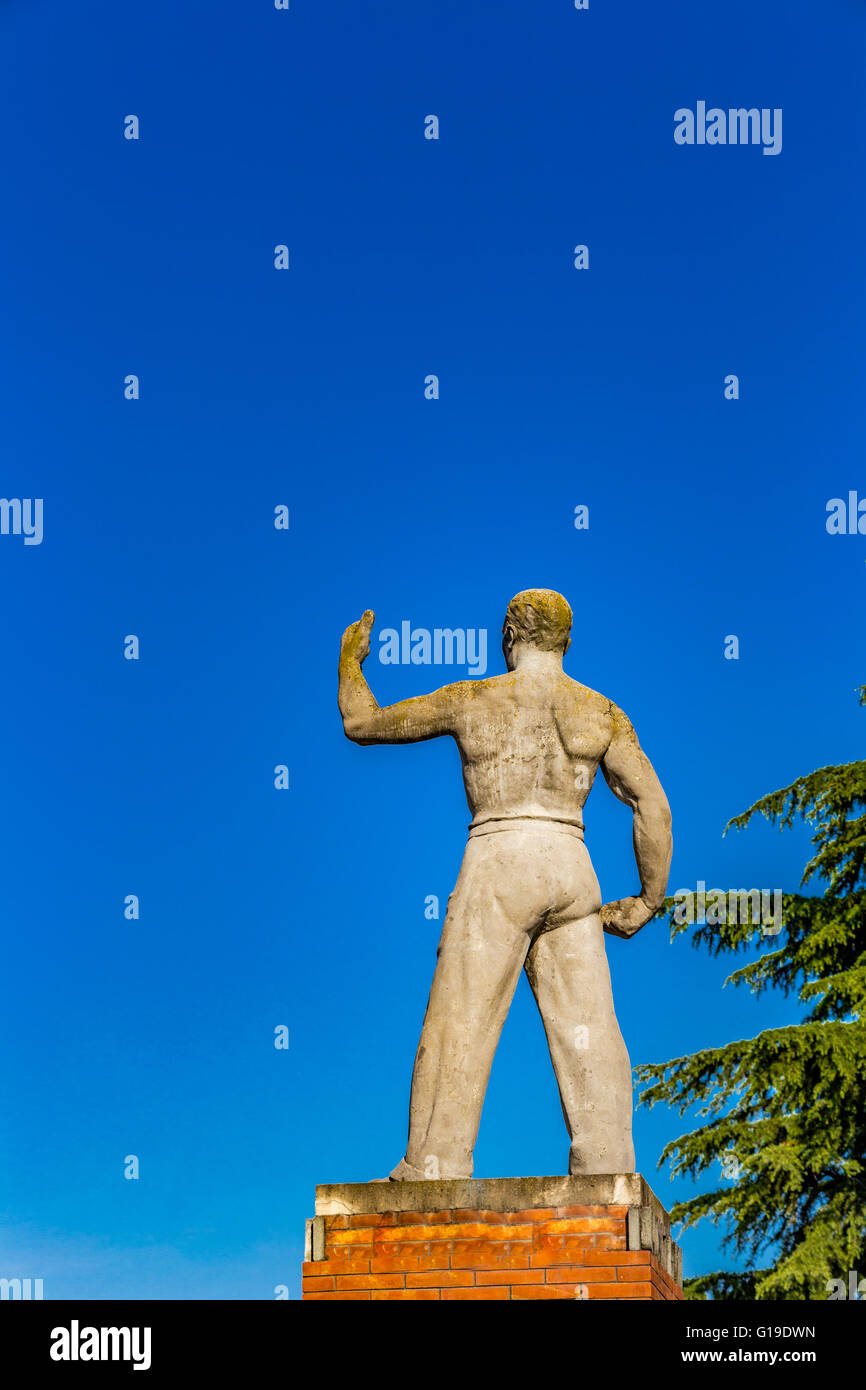 Muscular statue inspiration from fascist hi-res stock photography and ...