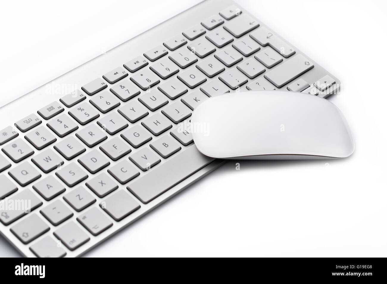 Workplace with keyboard and mouse Stock Photo - Alamy