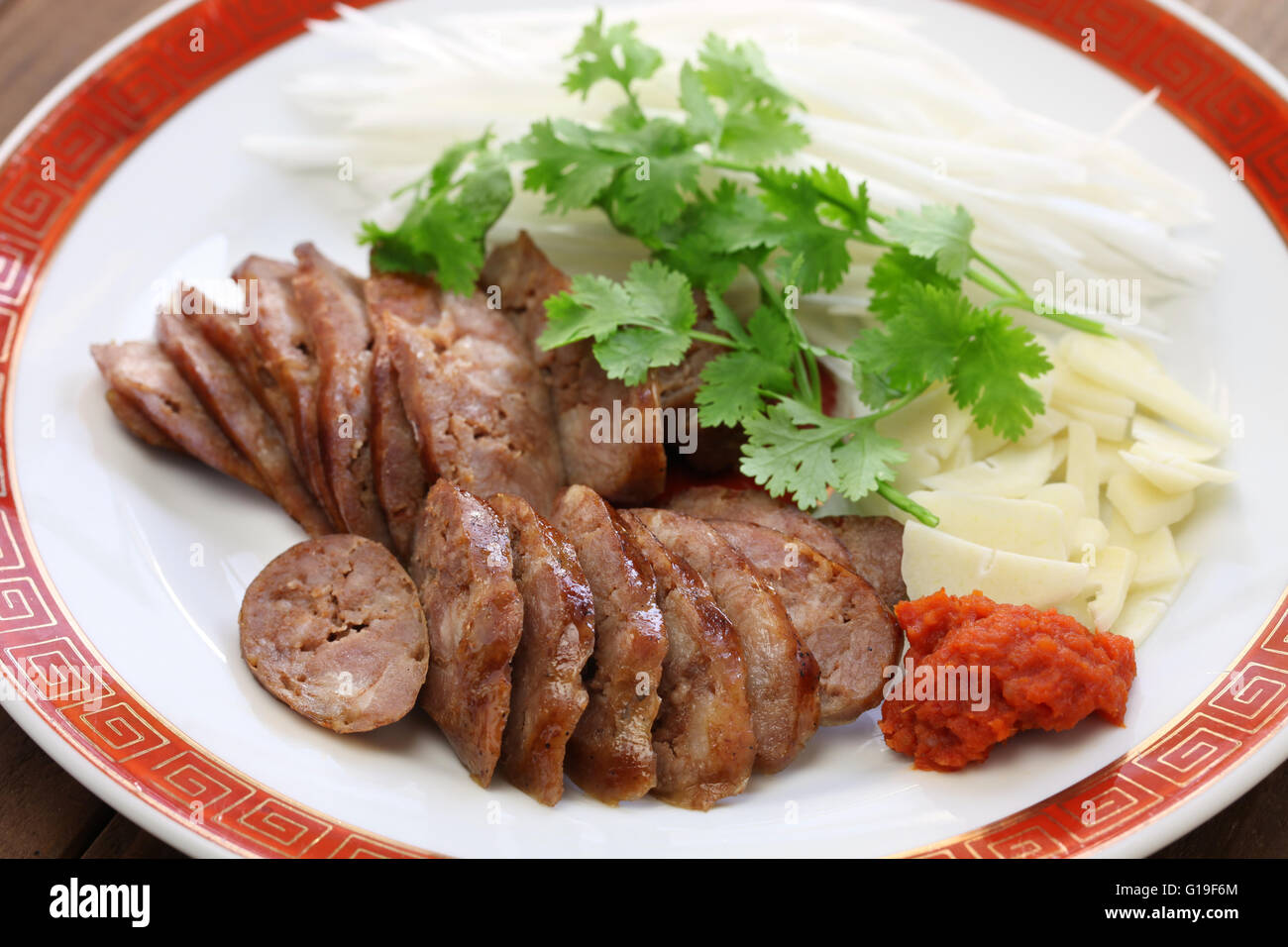 homemade xiang chang, taiwanese sweet pork sausage Stock Photo - Alamy