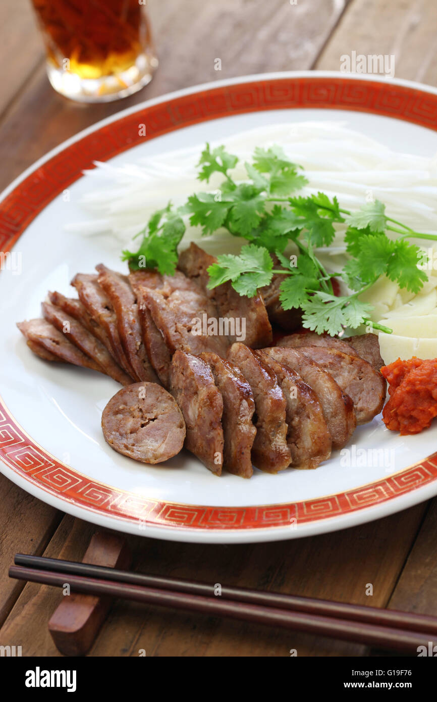homemade xiang chang, taiwanese sweet pork sausage Stock Photo - Alamy