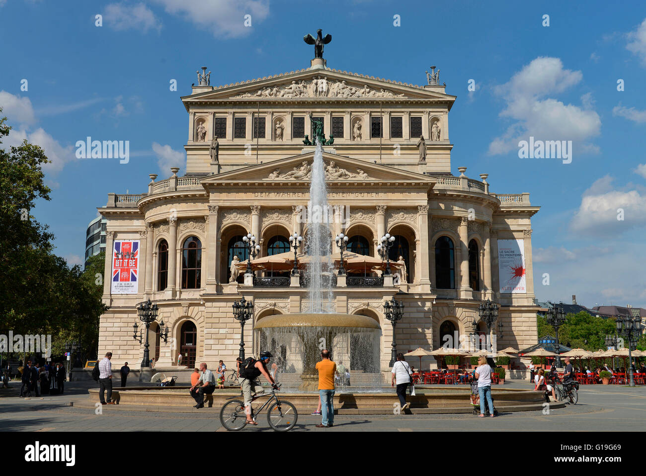 Old opera, Opernplatz, Frankfurt on the Main, Hesse, Germany Stock ...