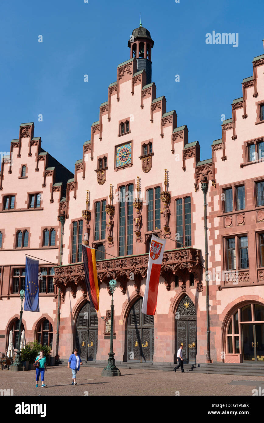 cityhall Romer, Frankfurt on the Main, Hesse, Germany / Römer Stock ...