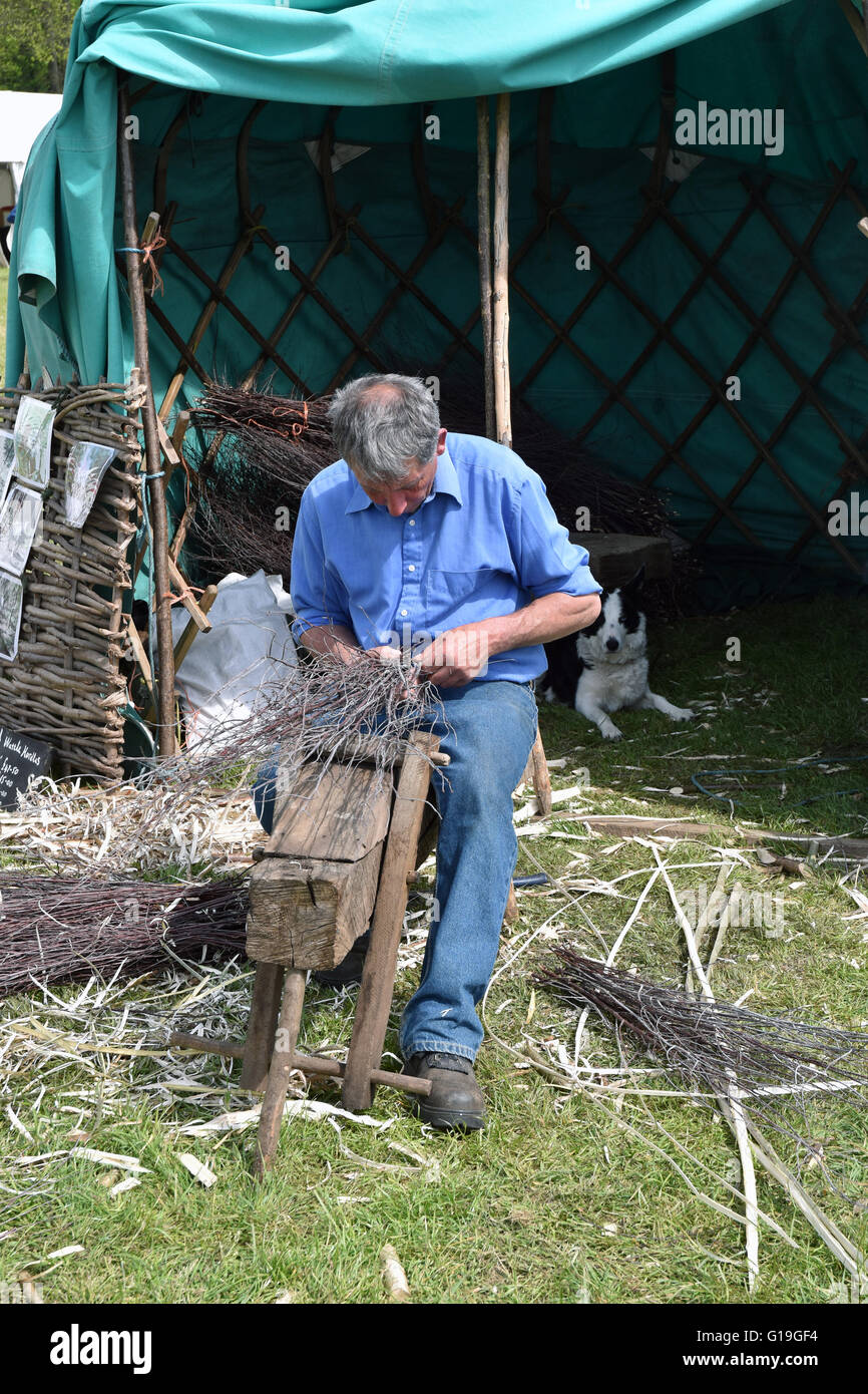 Craftsman making a broomstick Stock Photo - Alamy