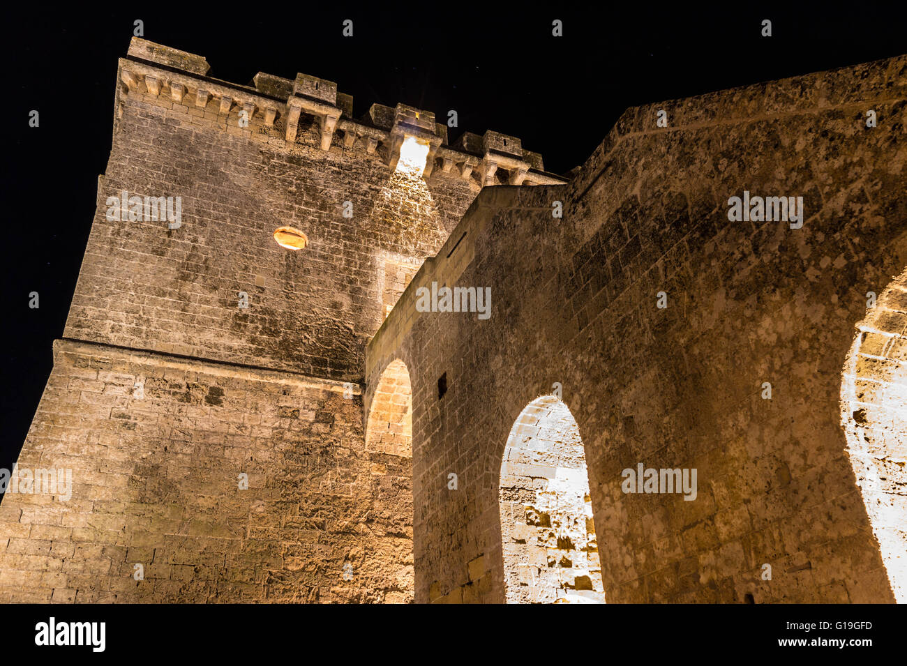 Lapillo Tower by night 02 Stock Photo - Alamy