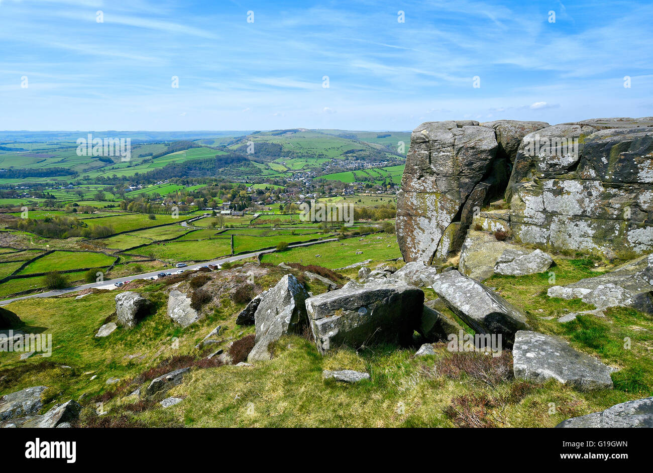Curbar Edge View Stock Photo - Alamy