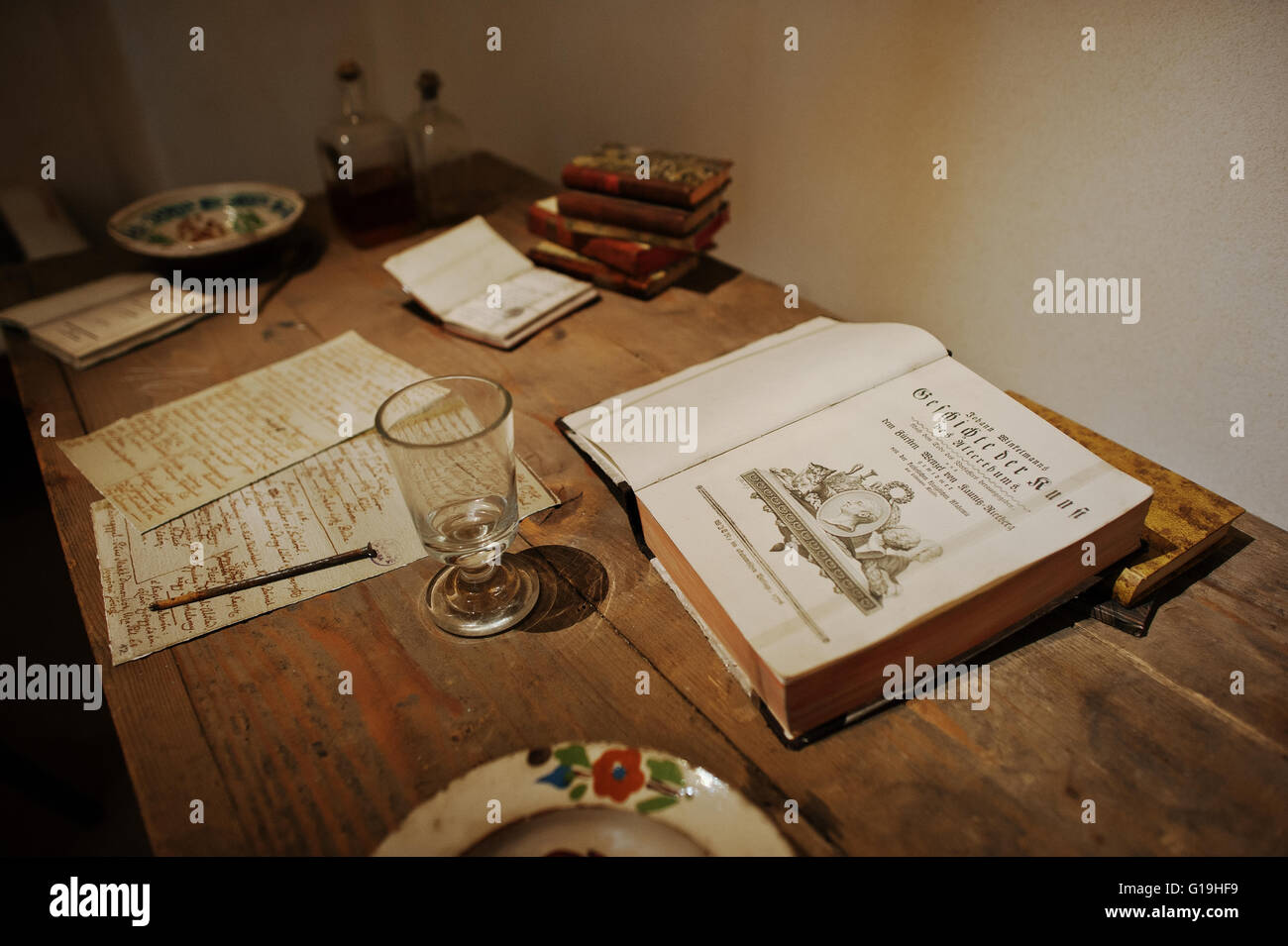 Old antique table with ancient details Stock Photo - Alamy