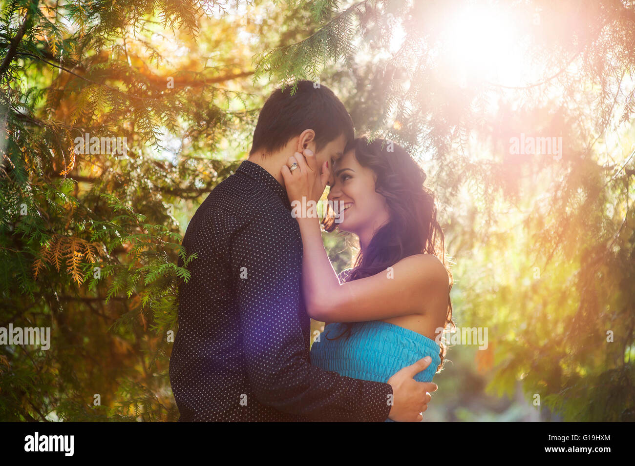 Happy Smiling Couple in love Stock Photo - Alamy