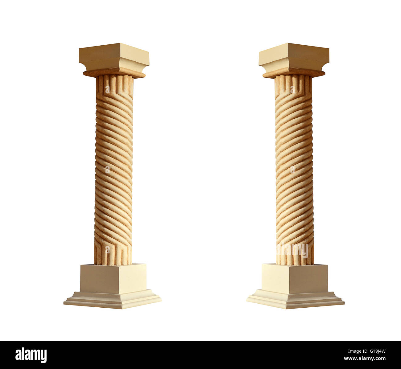 Greek architectural column isolated on white background Stock Photo - Alamy