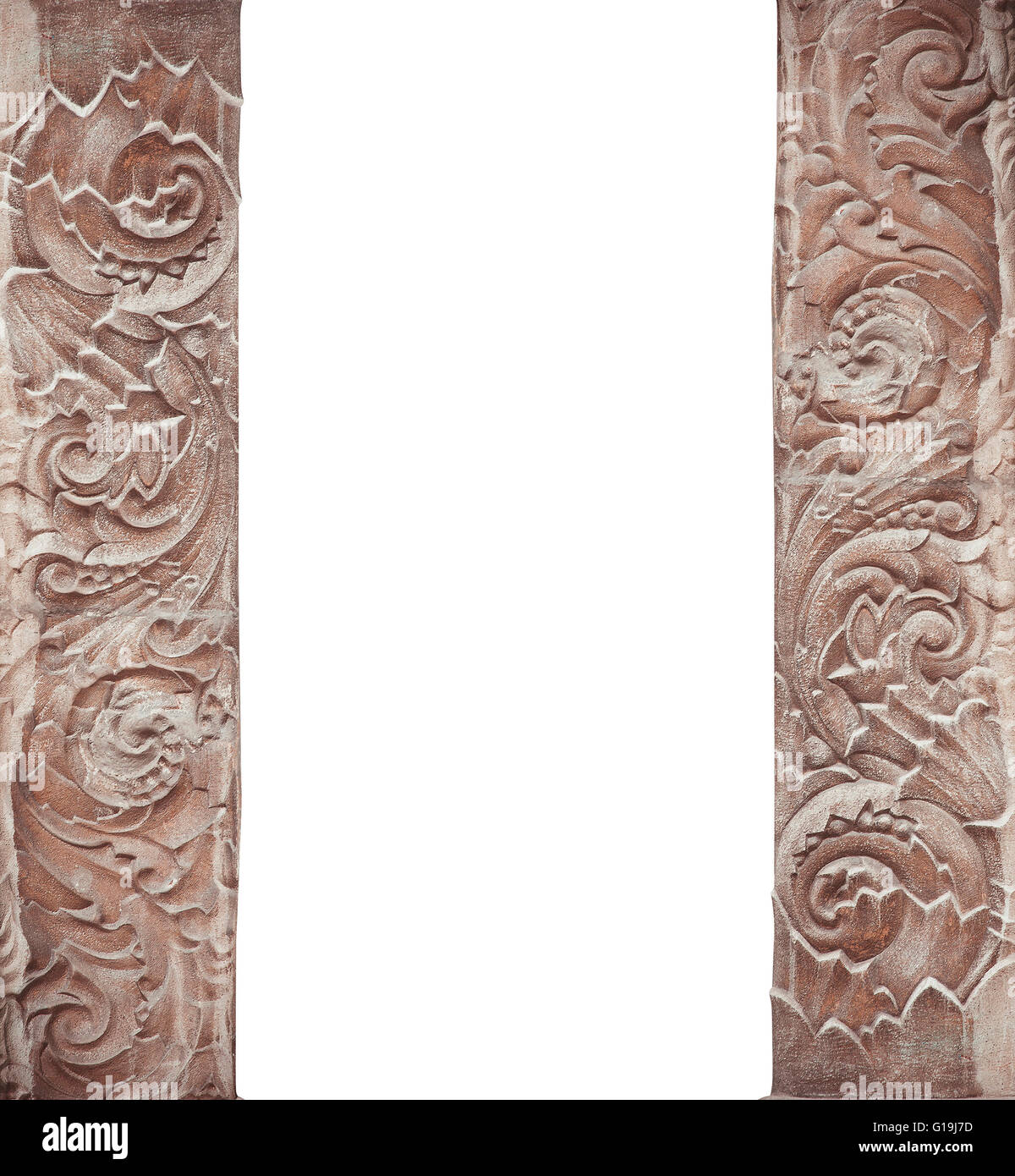 architectural bas-relief isolated on white background Stock Photo - Alamy