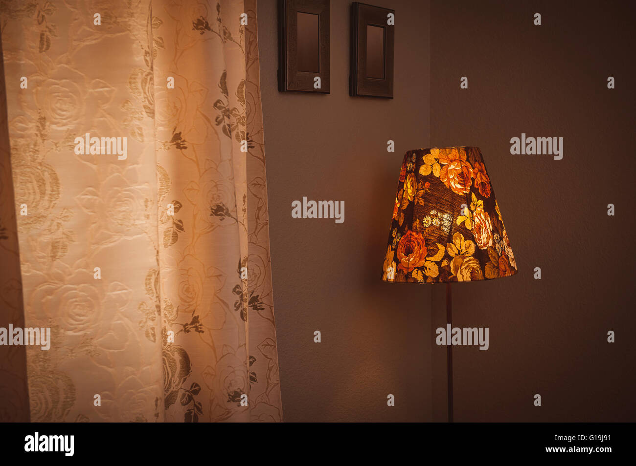 lamp floor lamp in the interior Stock Photo - Alamy