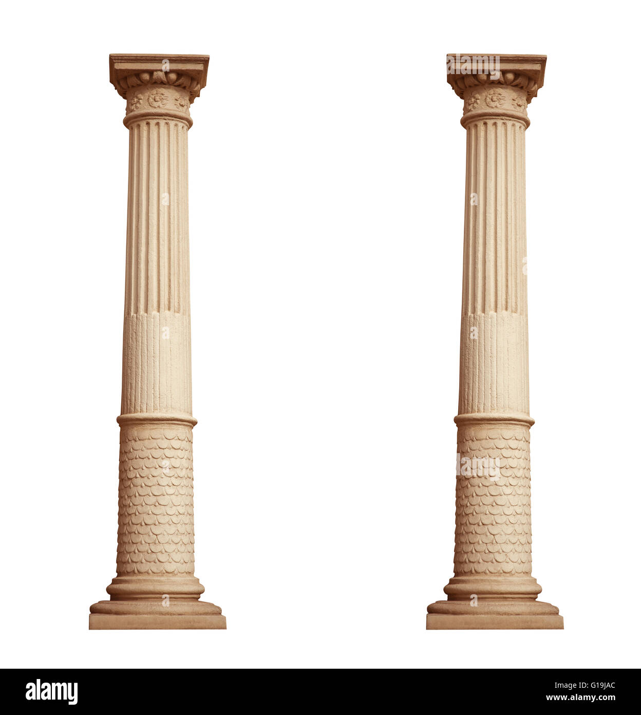 column isolated on white background Stock Photo - Alamy