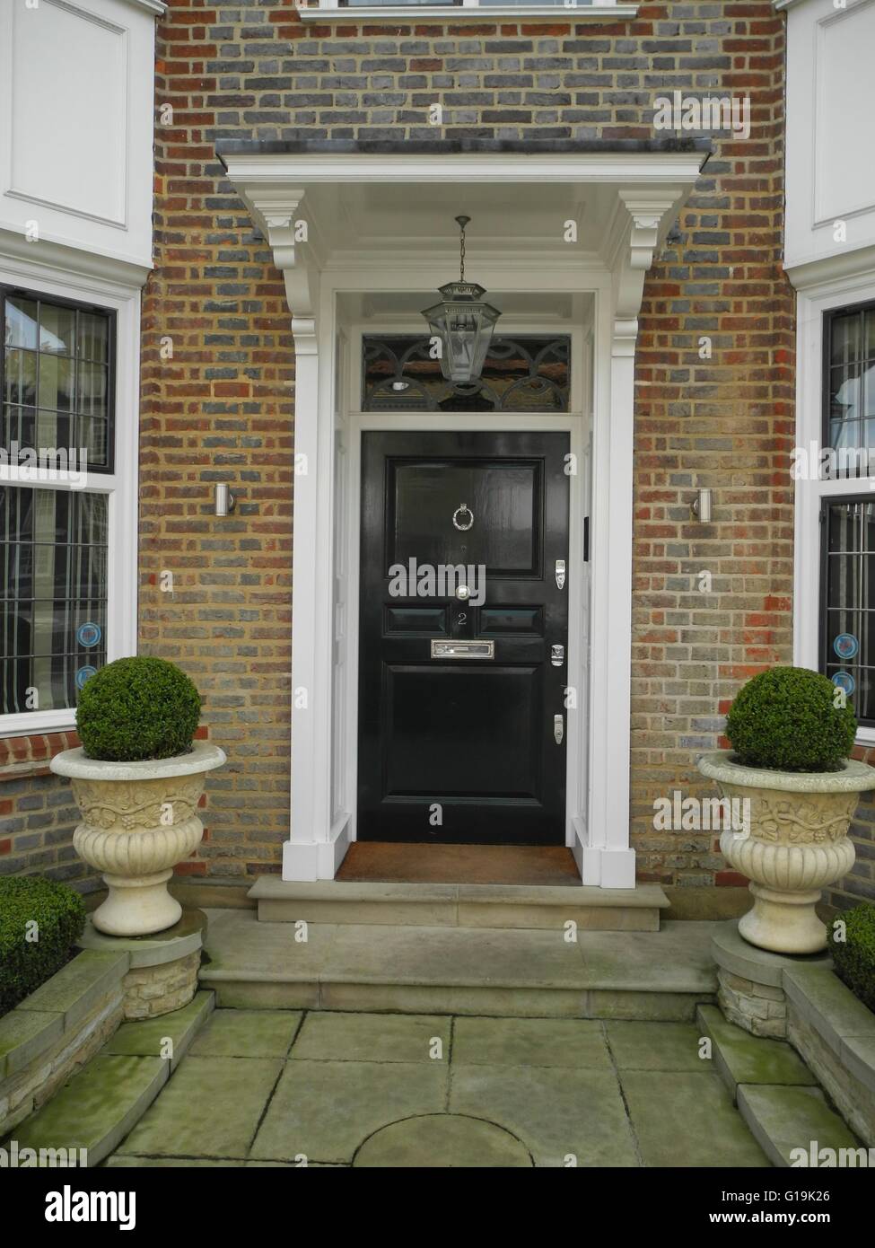 Elegant painted front doors in Mayfair Notting Hill Chelsae London UK ...