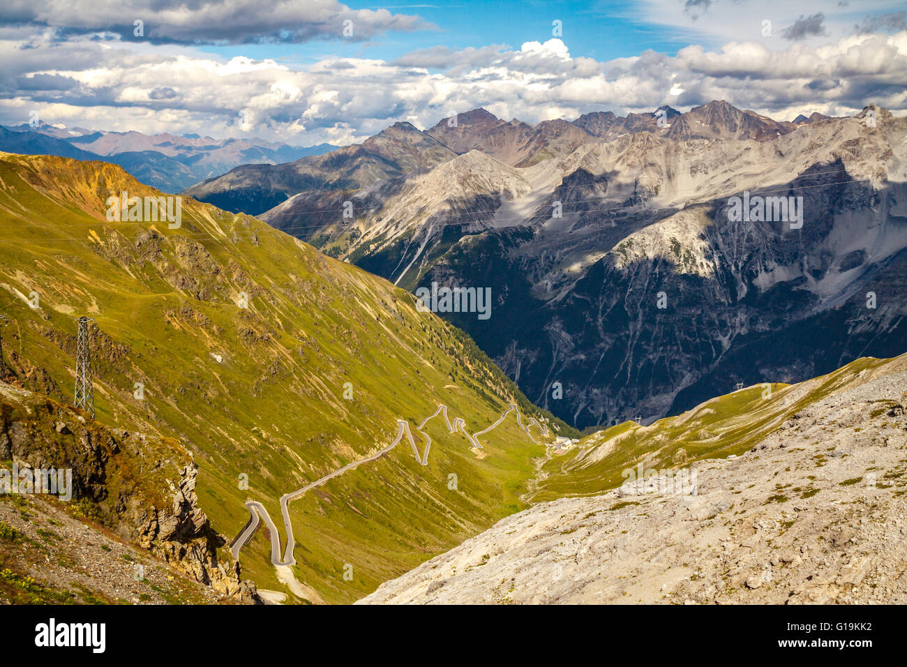 Stelvio Pass the highest paved mountain pass in the Eastern Alps and ...