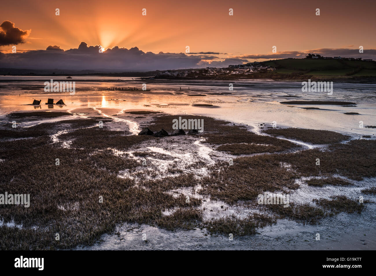 Northam Burrows Daybreak Stock Photo - Alamy