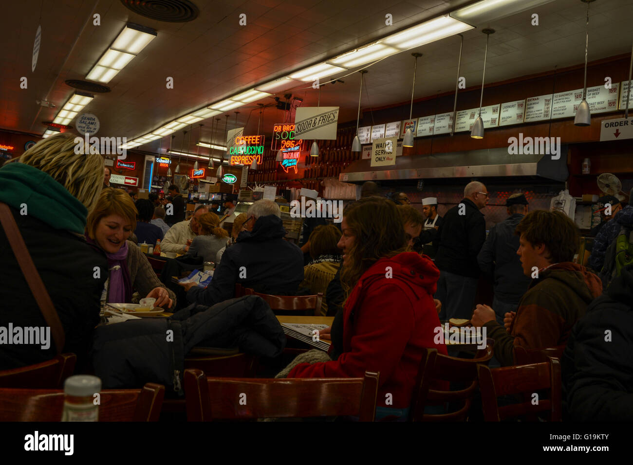 interior of a diner Manhattan, New York City, New York, USA Stock Photo ...