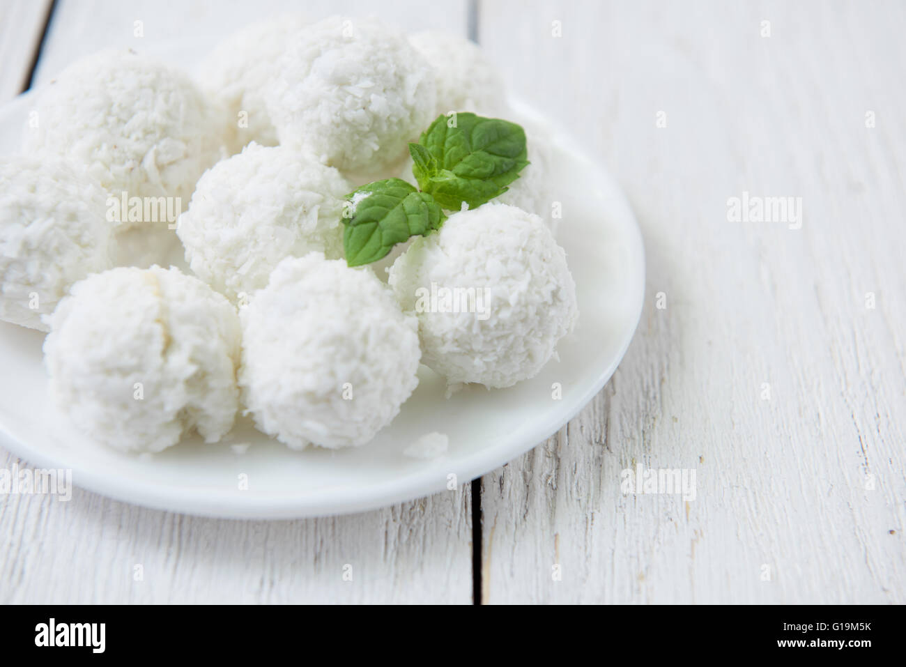 Homemade candies with coconut Stock Photo - Alamy
