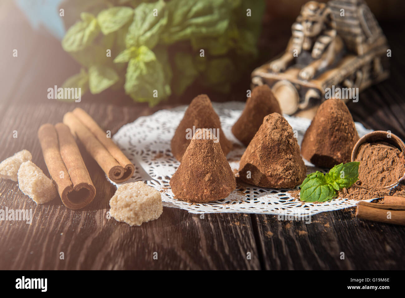 pyramid shape chocolate candies Stock Photo - Alamy