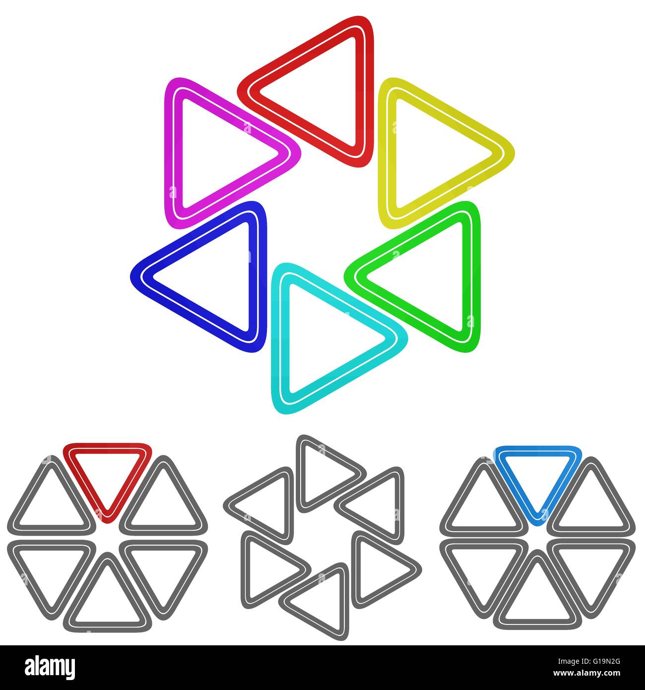 Circular triangle logo design set Stock Vector Image & Art - Alamy
