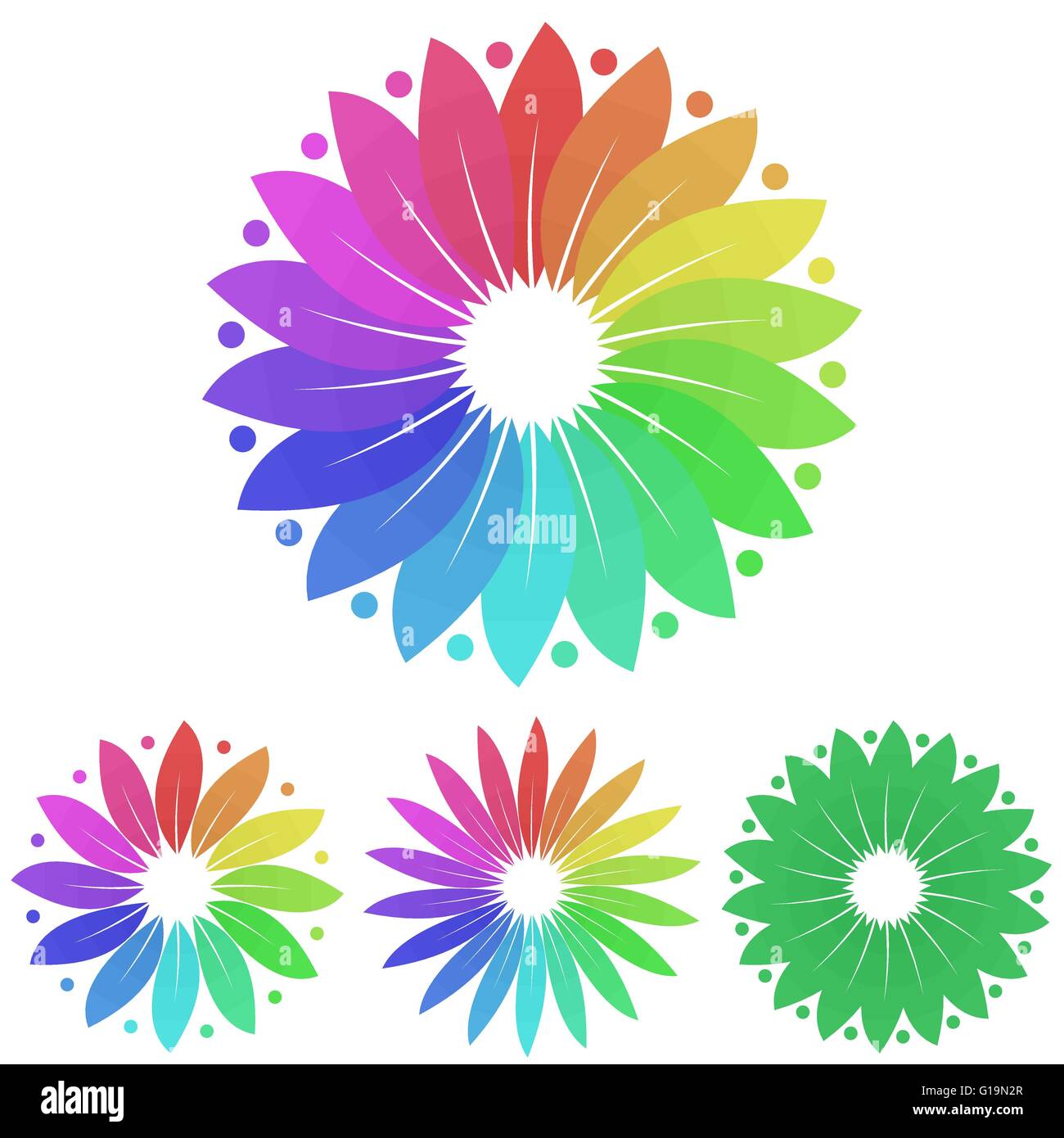 Flower logo vector set Stock Vector Image & Art - Alamy