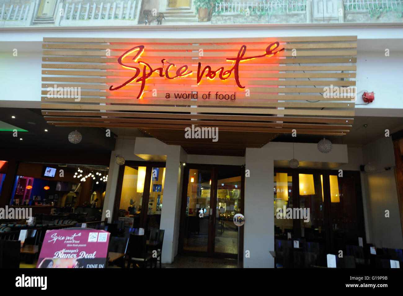 Spice Root, Restaurant in Cardiff UK Stock Photo - Alamy