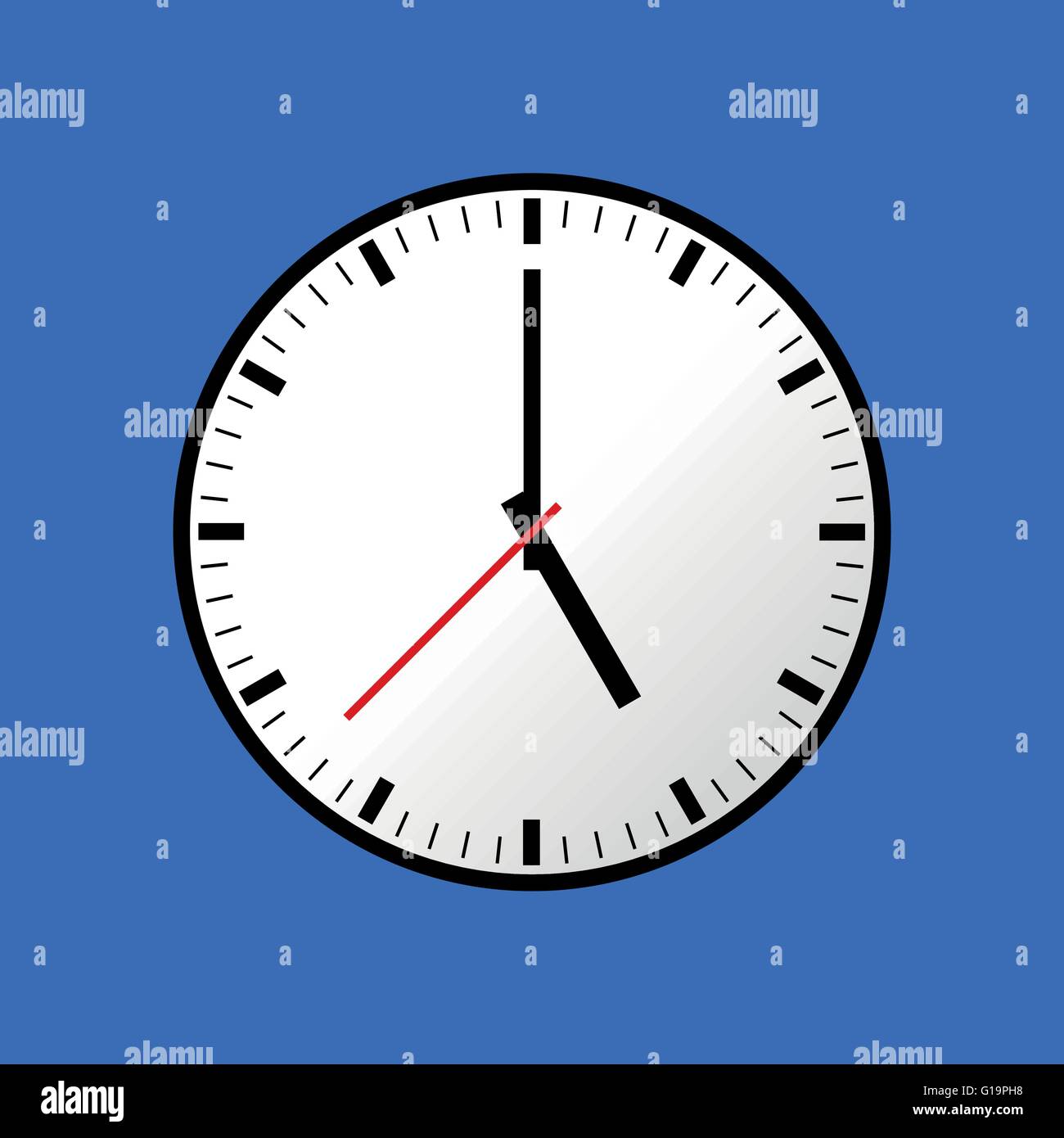 Clock icon, Vector illustration, flat design EPS10 Stock Vector Image ...