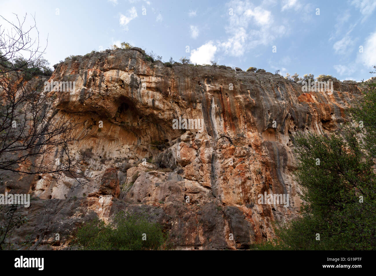 Paradise, Hell (Cennet Cehennem) cave ruins in Mersin, Turkey Stock ...