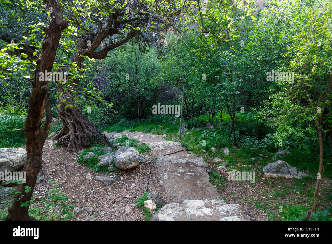 Paradise, Hell (Cennet Cehennem) cave ruins in Mersin, Turkey Stock ...