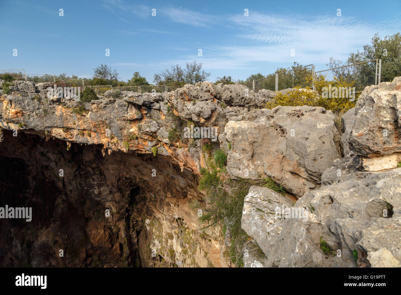 Paradise, Hell (Cennet Cehennem) cave ruins in Mersin, Turkey Stock ...