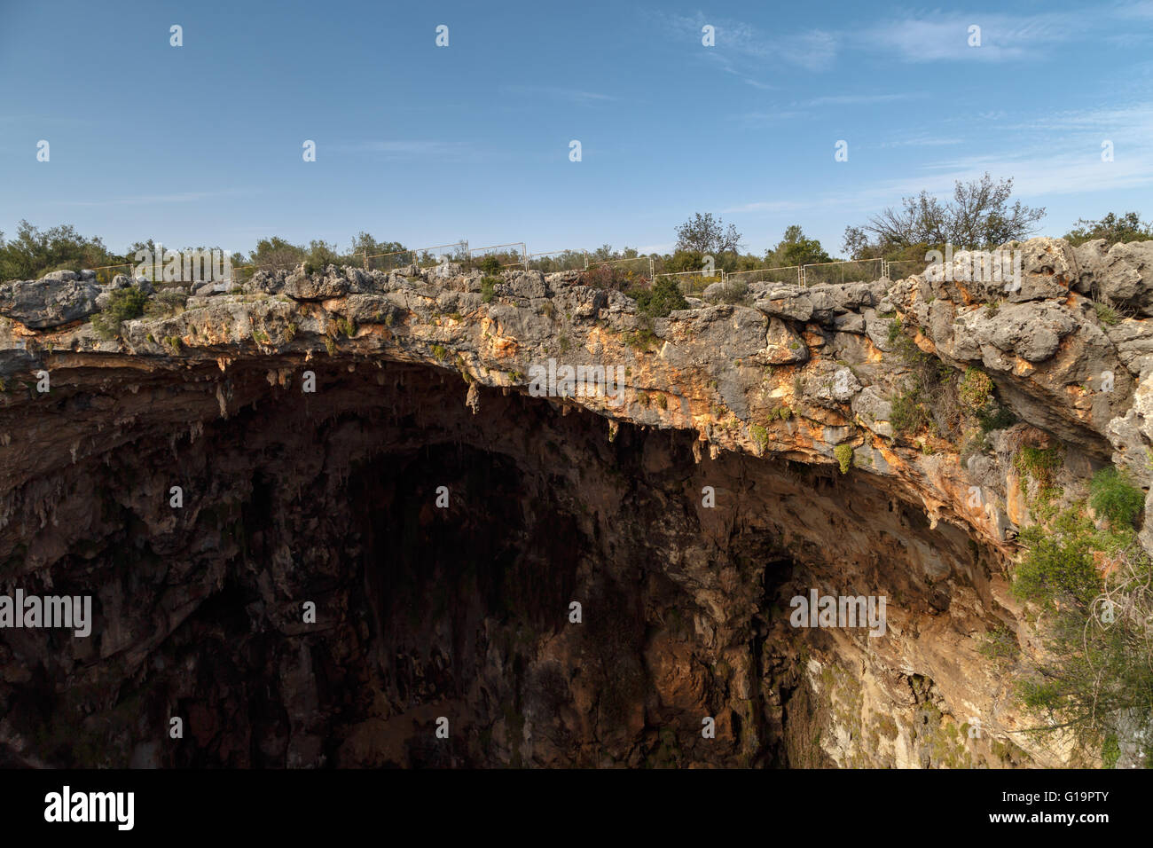 Paradise, Hell (Cennet Cehennem) cave ruins in Mersin, Turkey Stock ...