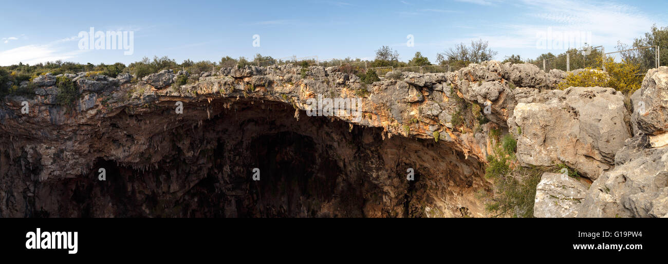 Paradise, Hell (Cennet Cehennem) cave ruins in Mersin, Turkey Stock ...