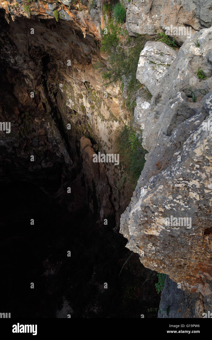 Paradise, Hell (Cennet Cehennem) cave ruins in Mersin, Turkey Stock ...