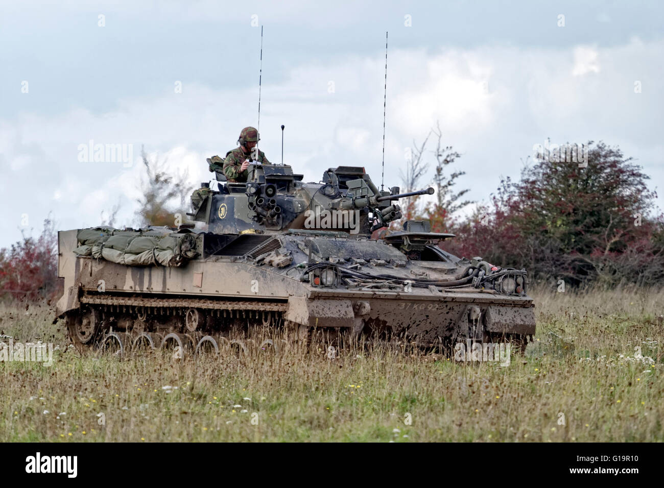 A British Army Warrior Infantry Fighting Vehicle, MCV-80, on the ...