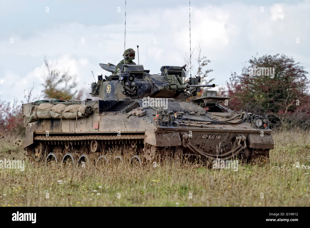 A British Army Warrior Infantry Fighting Vehicle, MCV-80, on the ...