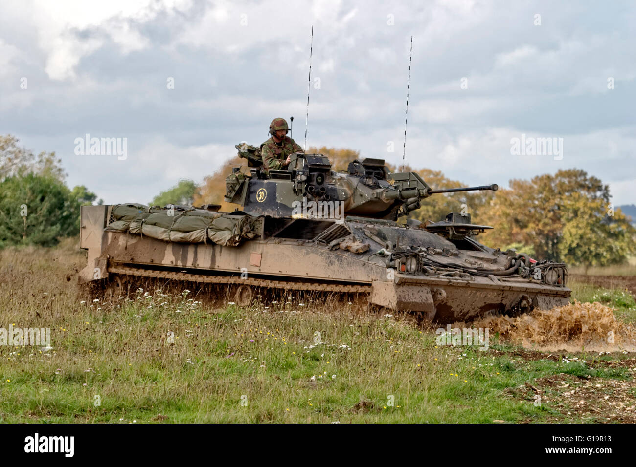 A British Army Warrior Infantry Fighting Vehicle, MCV-80, on the ...