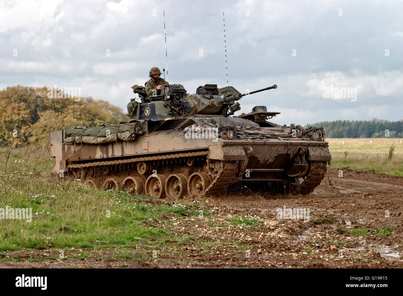 A British Army Warrior Infantry Fighting Vehicle, MCV-80, on the ...