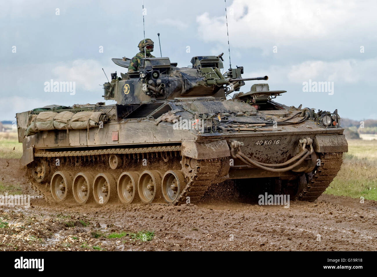 A British Army Warrior Infantry Fighting Vehicle, MCV-80, on the ...