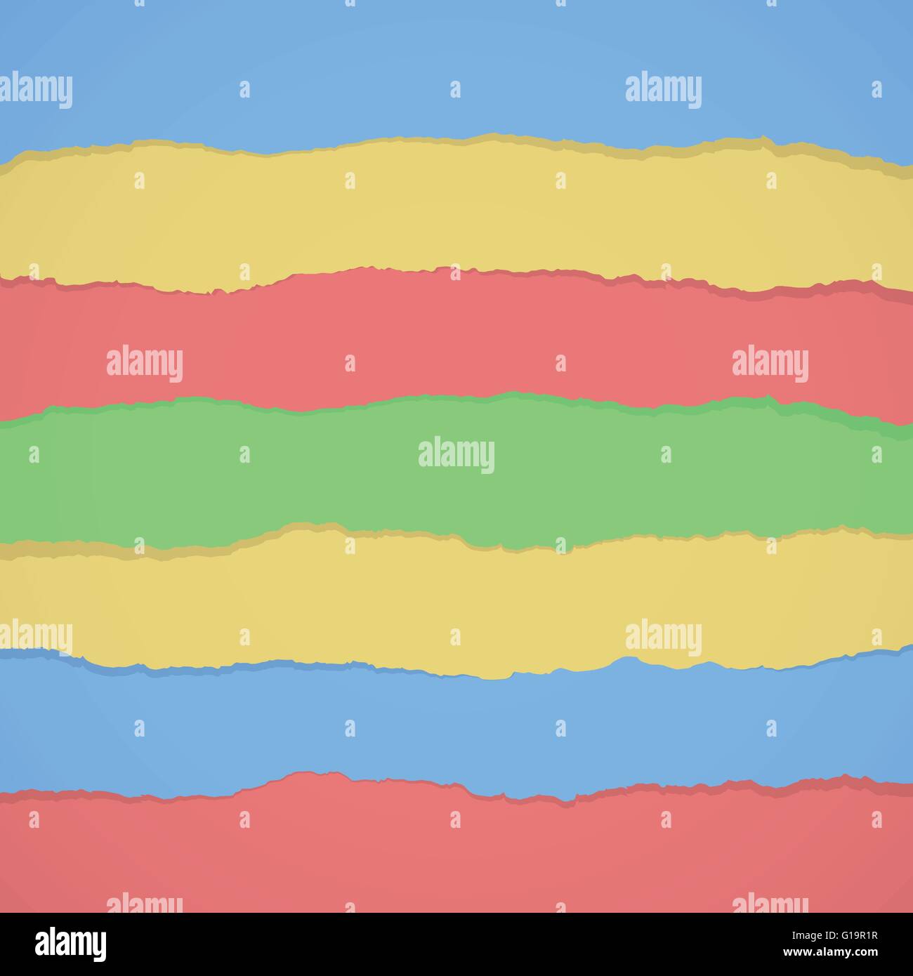 Pieces of torn colorful blank paper are stuck Stock Vector Image & Art ...