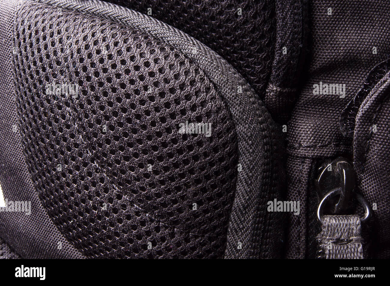 closeup of a pockets in the black photobackpack Stock Photo - Alamy