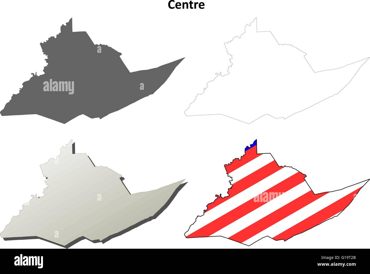 Centre county map hi-res stock photography and images - Alamy