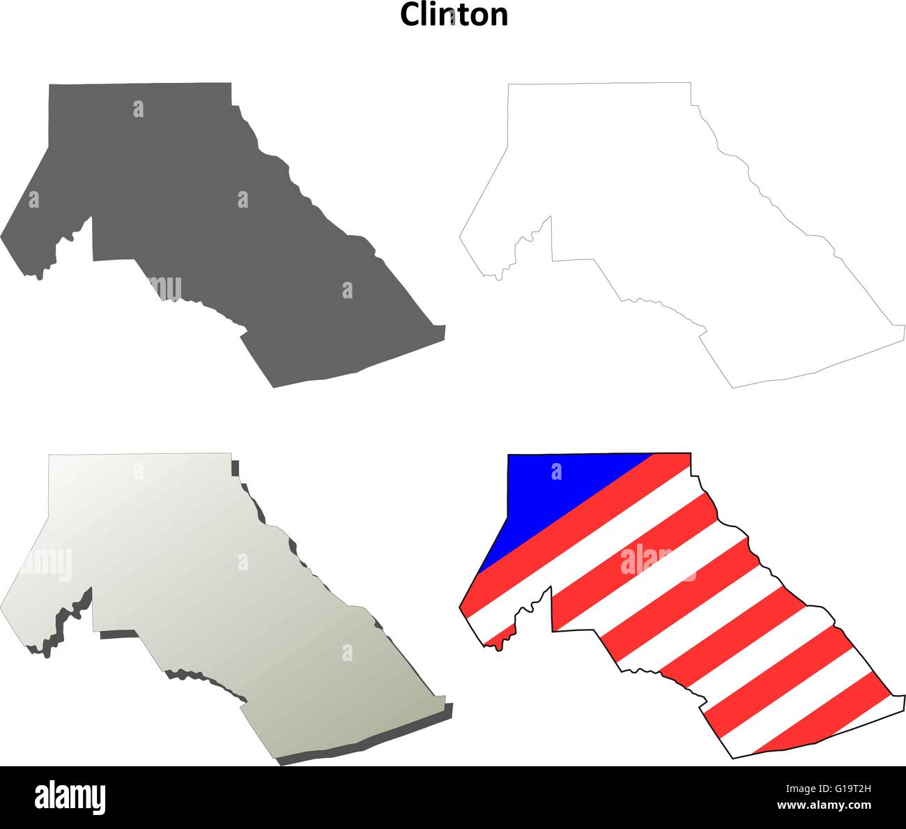 Map of clinton Stock Vector Images - Alamy