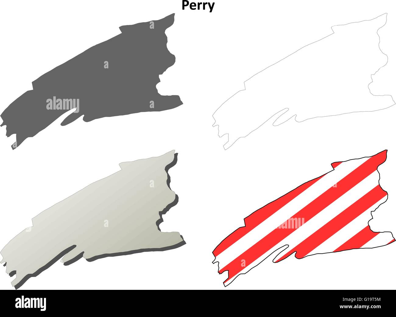 Perry County, Pennsylvania outline map set Stock Vector Image & Art - Alamy