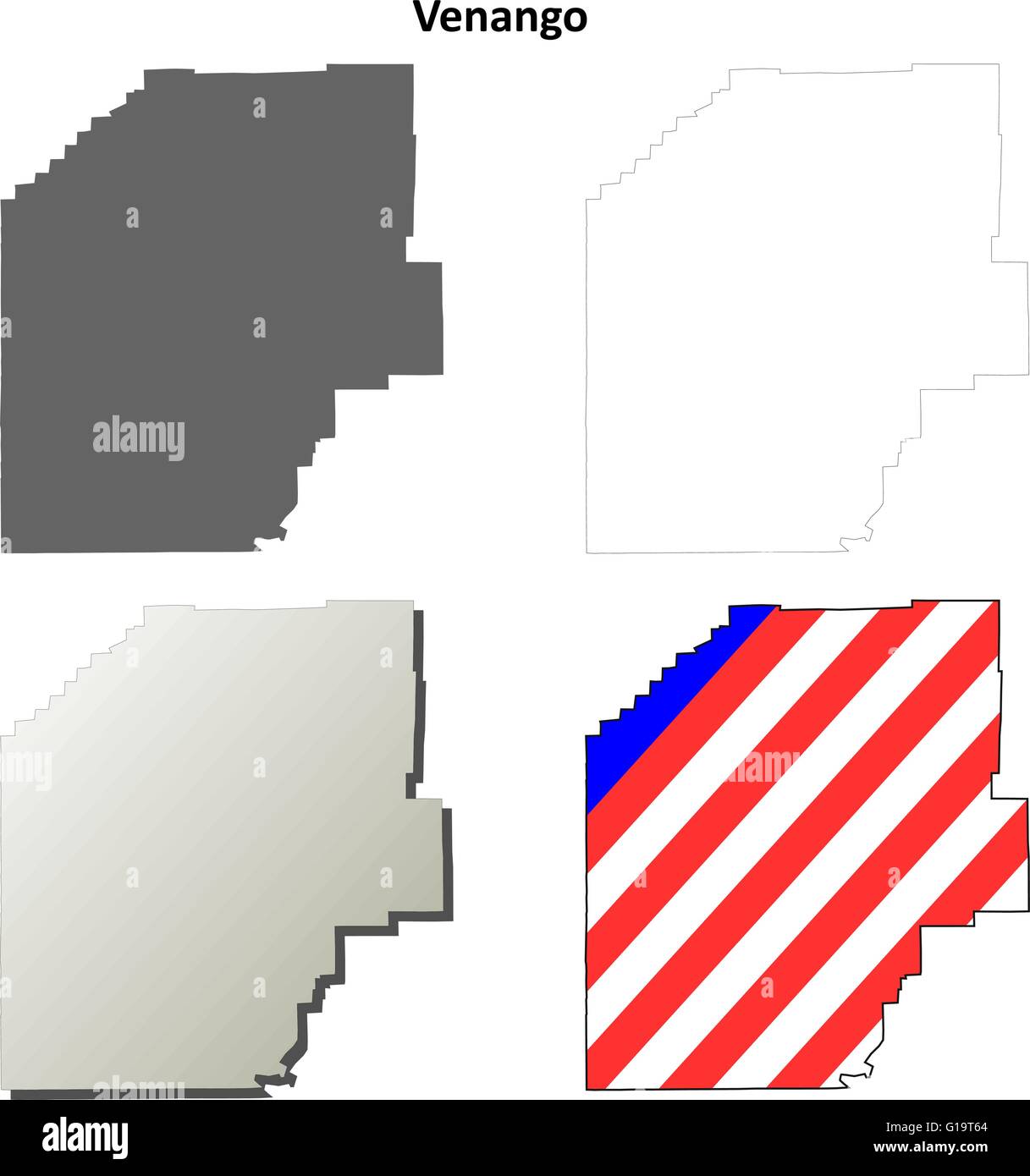 Map of venango hi-res stock photography and images - Alamy