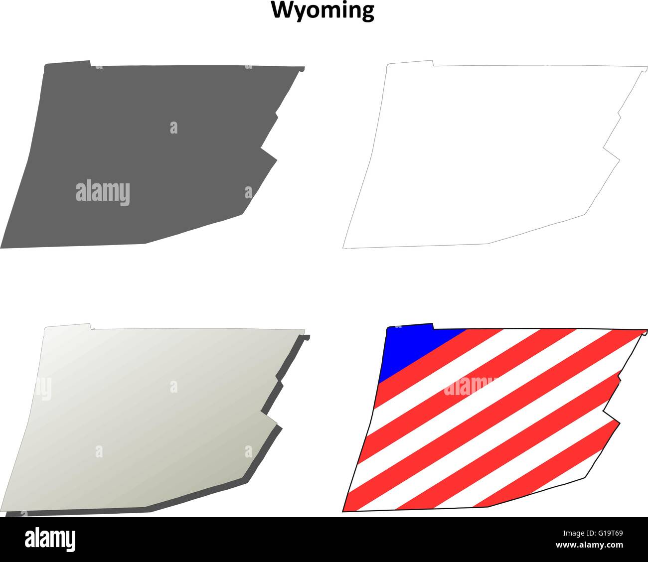 Wyoming County, Pennsylvania outline map set Stock Vector Image & Art ...