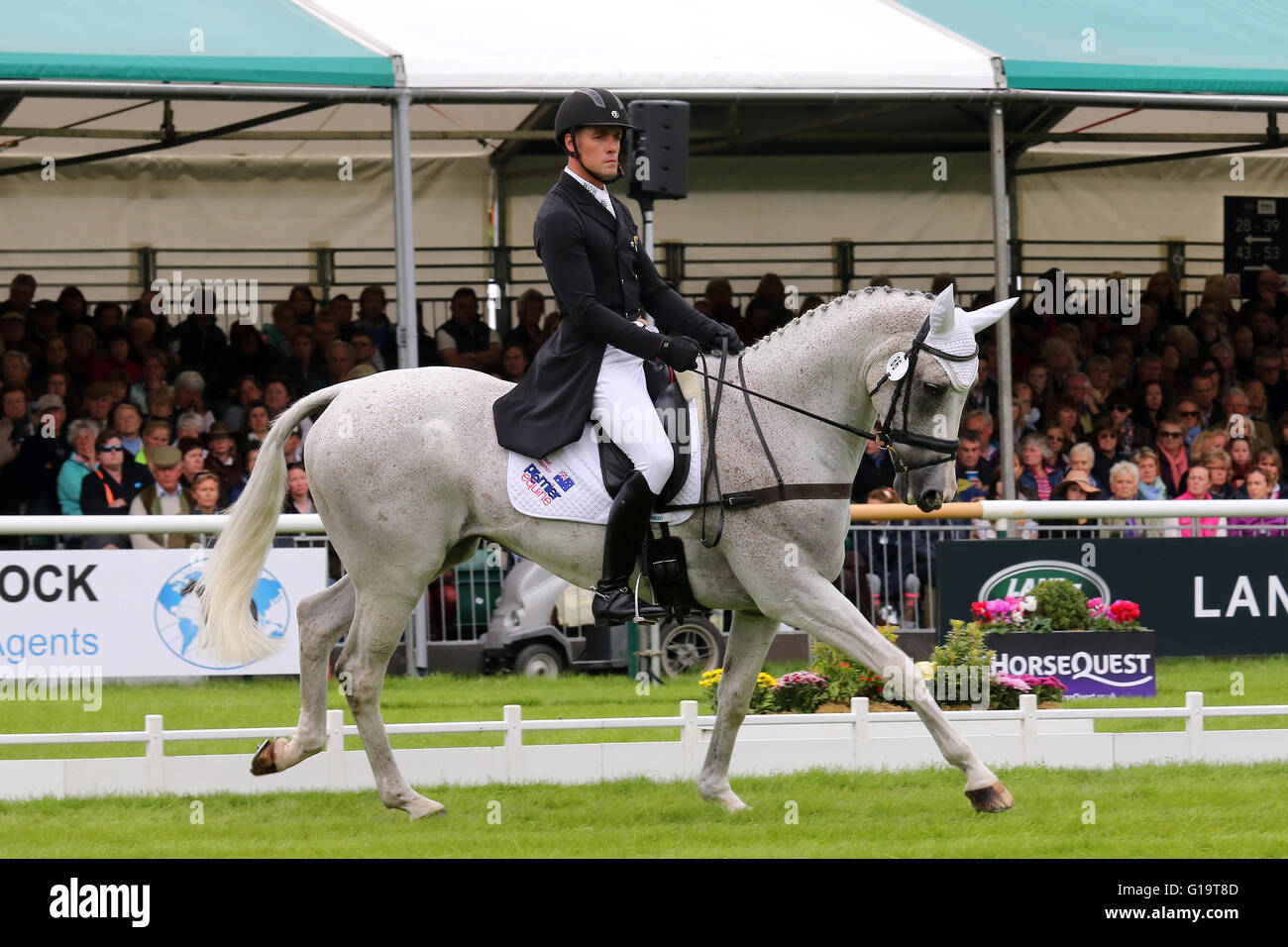 Paul Tapner (Australia) on Kilronan in the dressage at the Land Rover ...