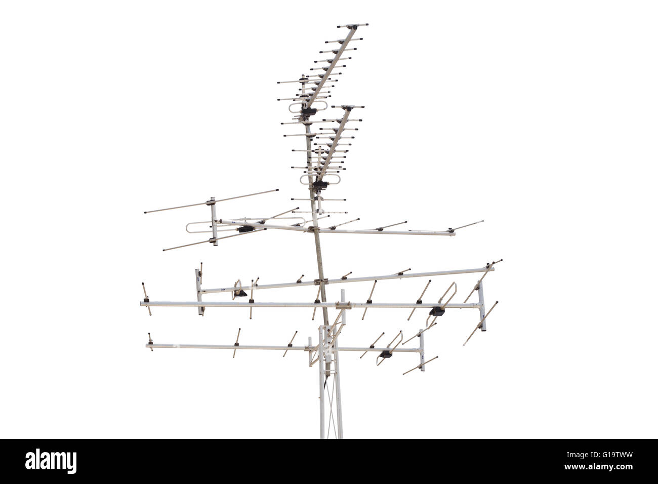 antenna receiver isolated on white background with clipping path Stock ...