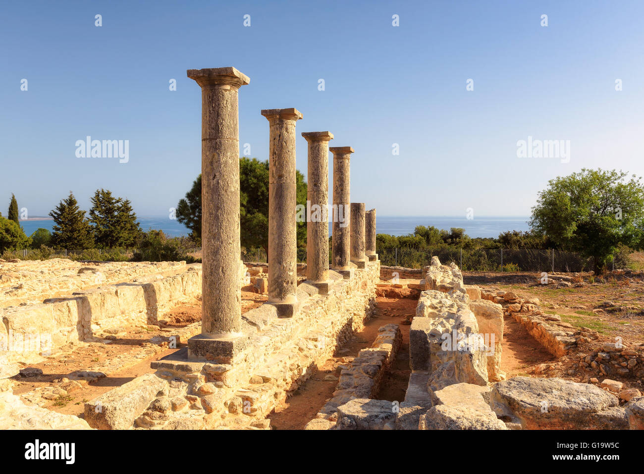 Ancient Ruins of the Sanctuary of Apollo Hylates , ancient Cyprus Stock ...