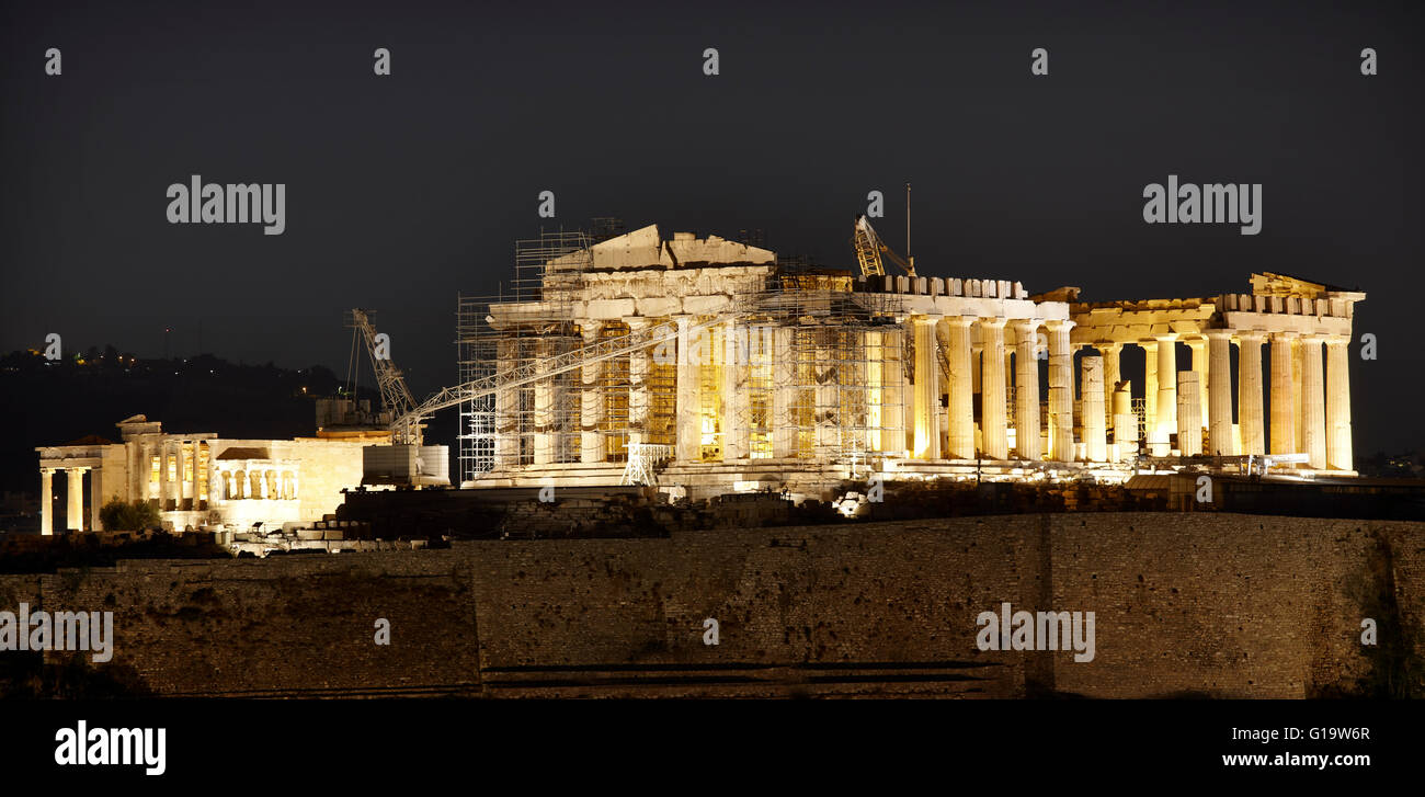 Parthenon At Night Wallpaper